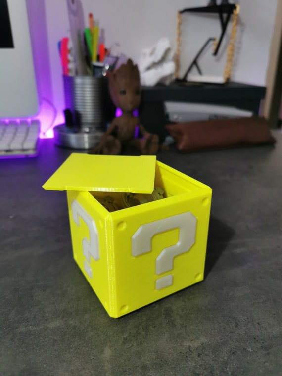 Super Mario Mystery Box / Super Mario Question Box - Etsy Super Mario Mystery Box / Super Mario Question Box - Etsy