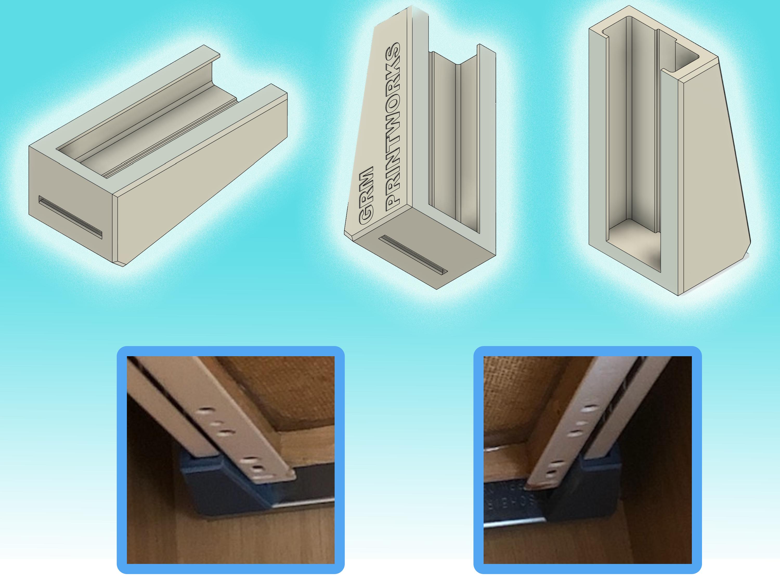Scheirich Cabinet Drawer Guide Socket / Boot Plastic Replacement Part ...