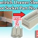Scheirich Cabinet Drawer Guide Socket / Boot Plastic Replacement Part ...