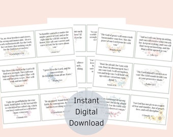 100 Printable Bible Verse Cards - Etsy