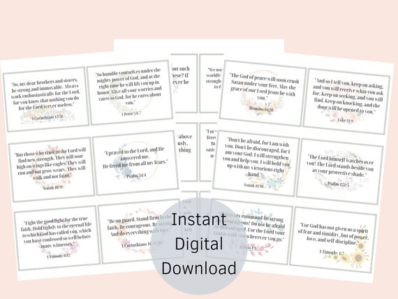 Printable Bible Verse Cards - Etsy