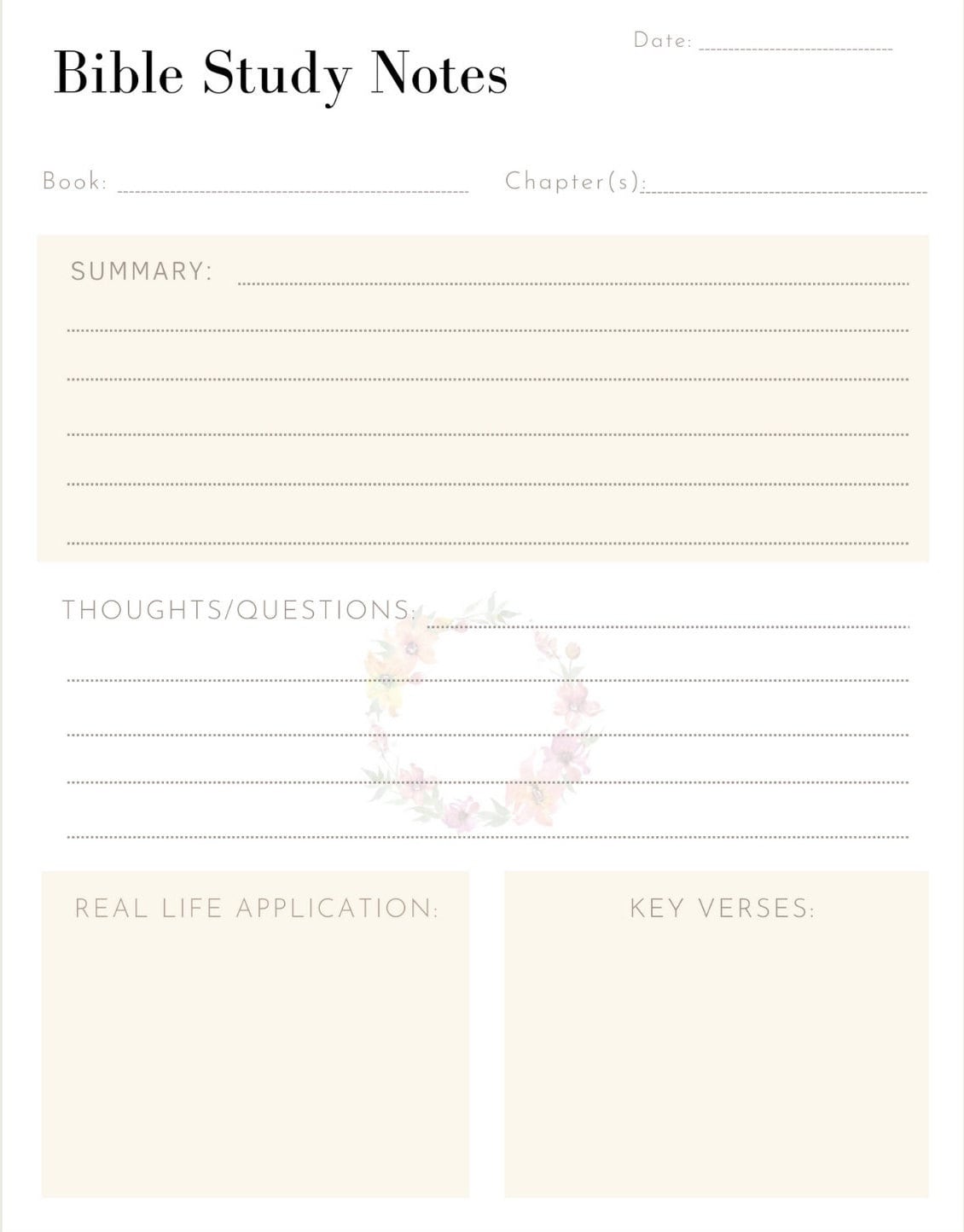 Bible Study Notes - Etsy