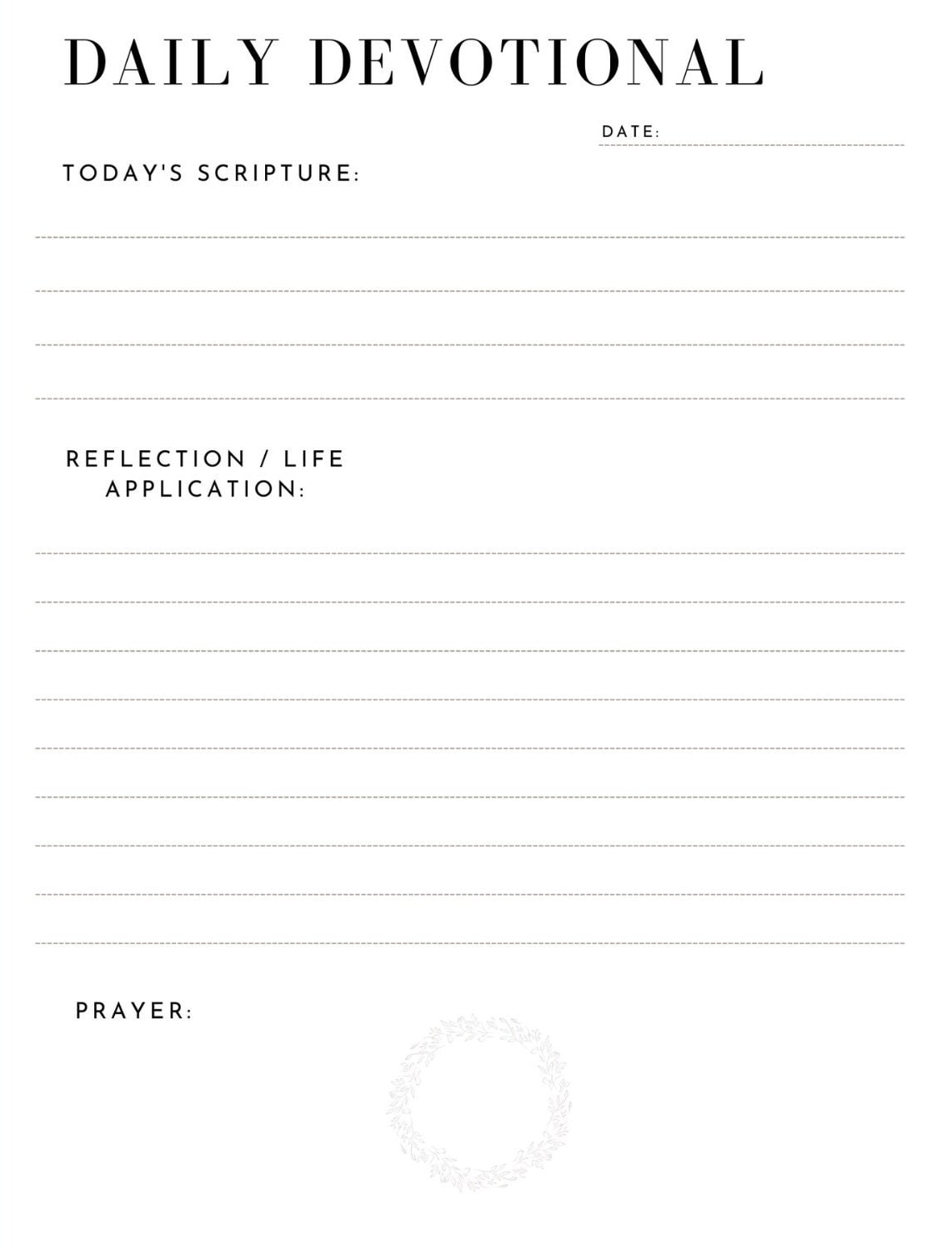 Daily Devotional Printable - Etsy
