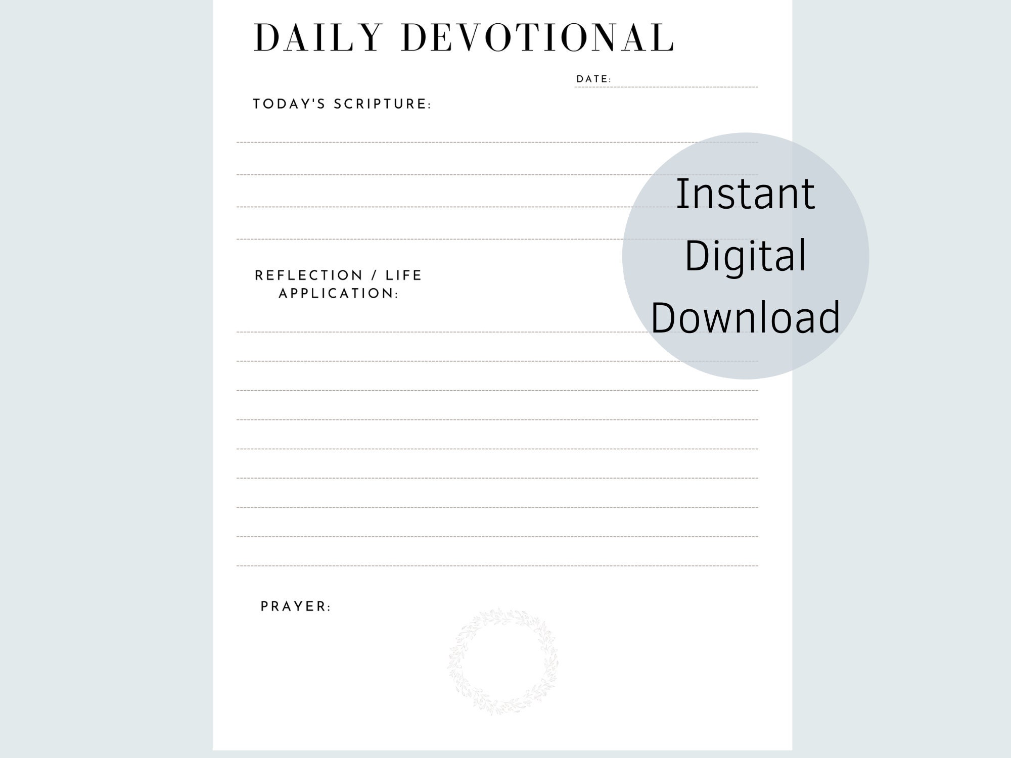 Daily Devotional Printable - Etsy