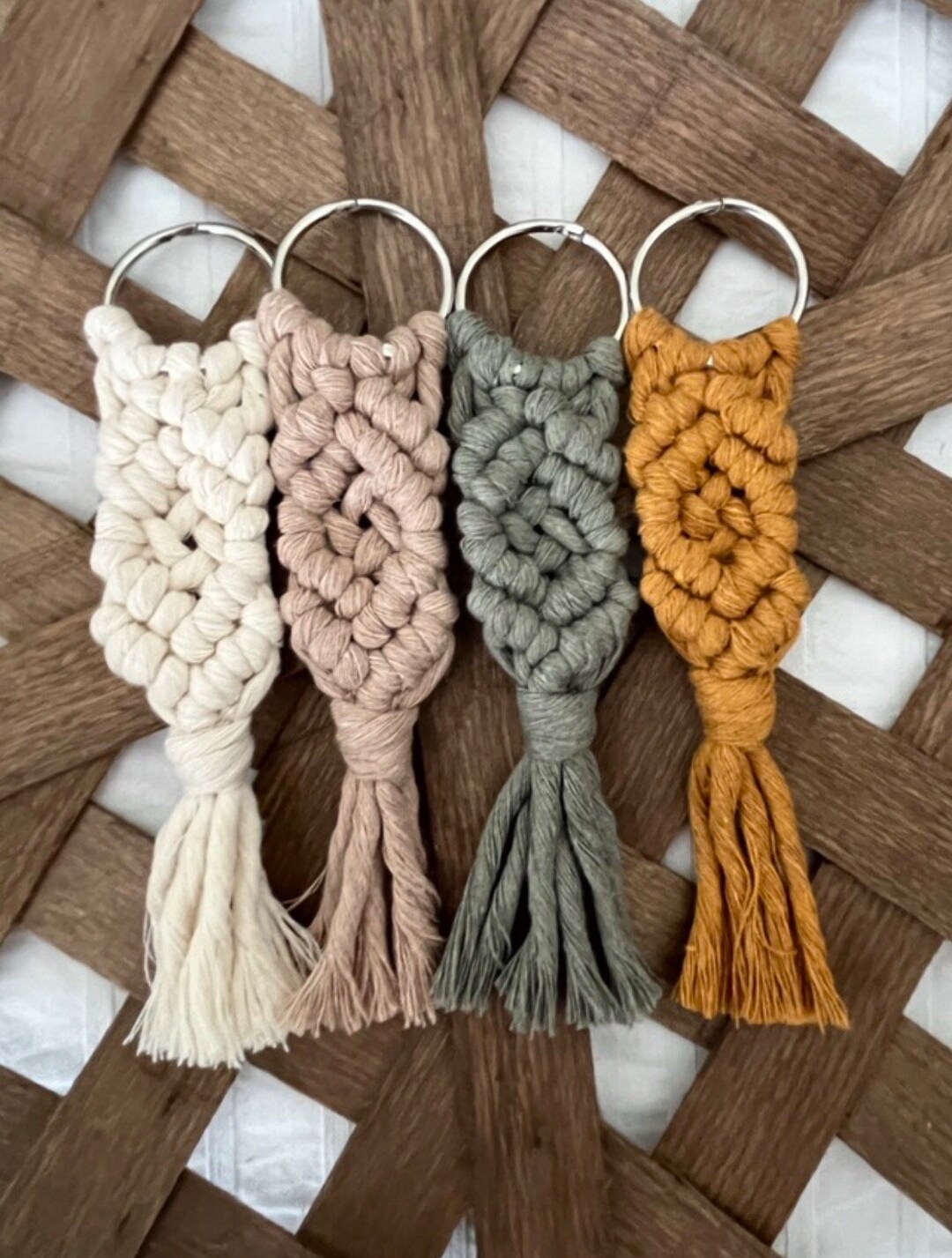 Boho Keychain / Summer Accessories / Macrame Keychain - Etsy