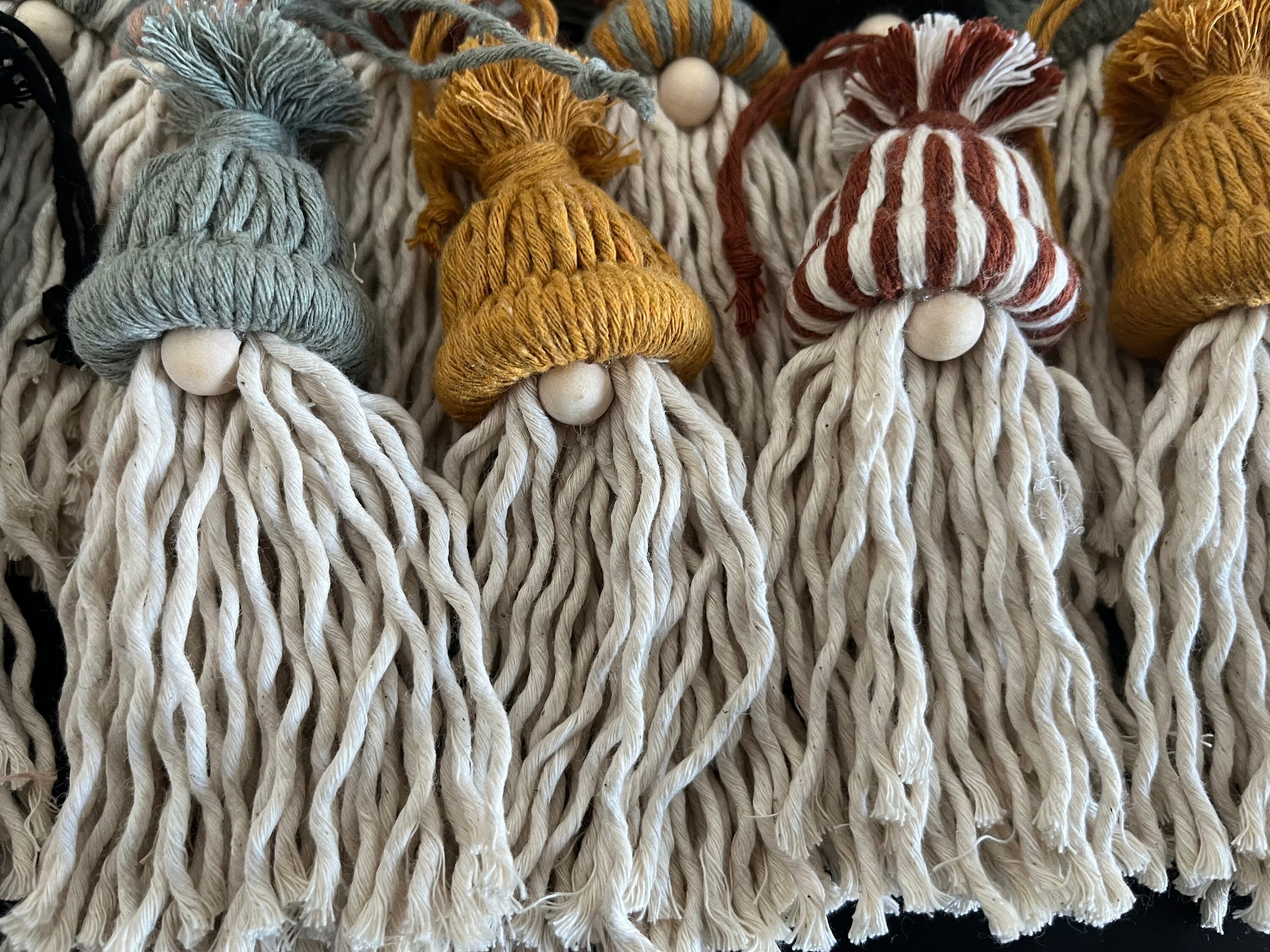 Macrame Christmas Gnome Ornaments | Holiday Decor | Customizable Gnome ...