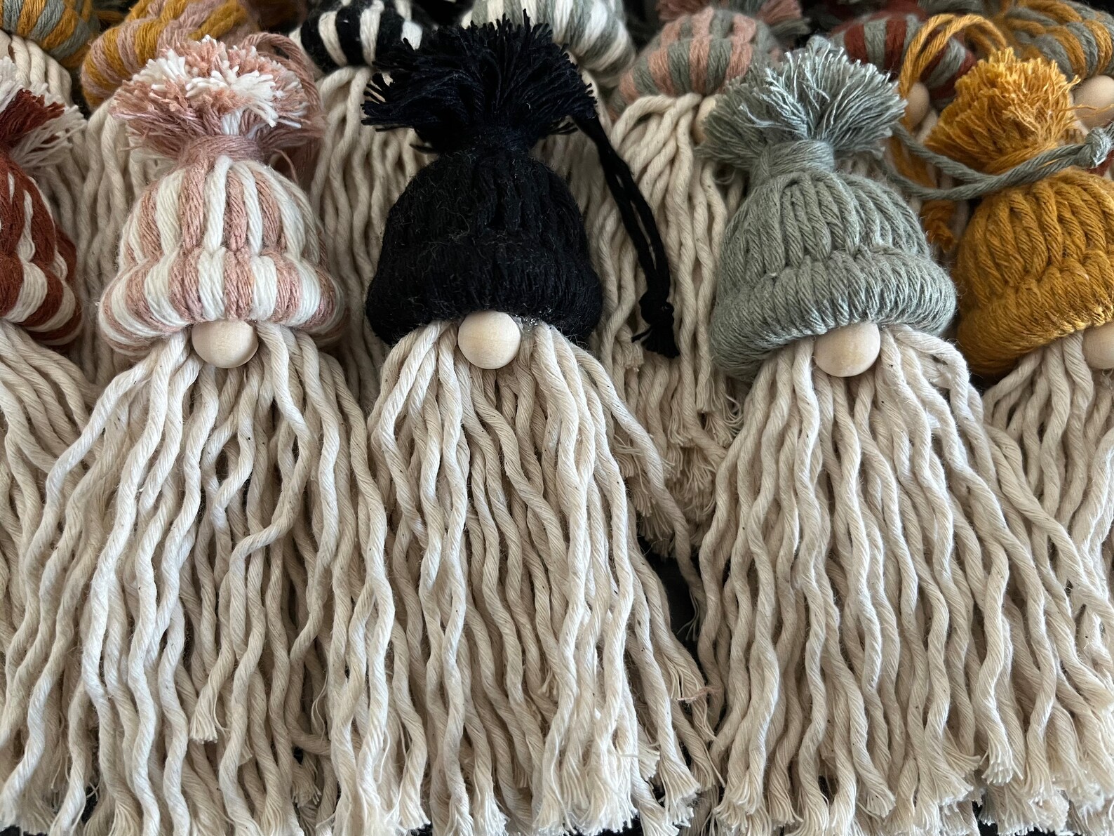 Macrame Christmas Gnome Ornaments | Holiday Decor | Customizable Gnome ...