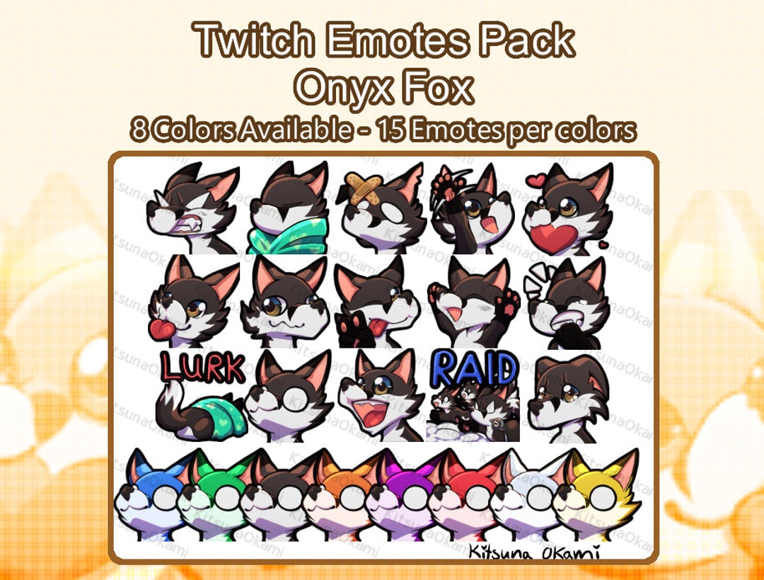 ONYX Fox Twitch Emotes - Etsy