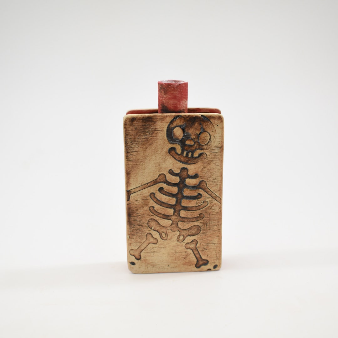 Skeleton Flask Etsy