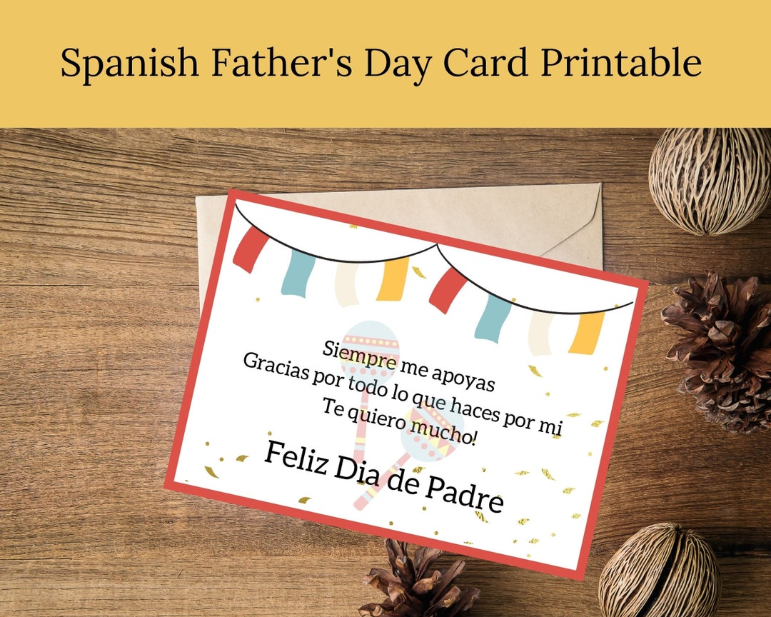 Felicidades Papi! Spanish Father's Day Card Printable - Etsy