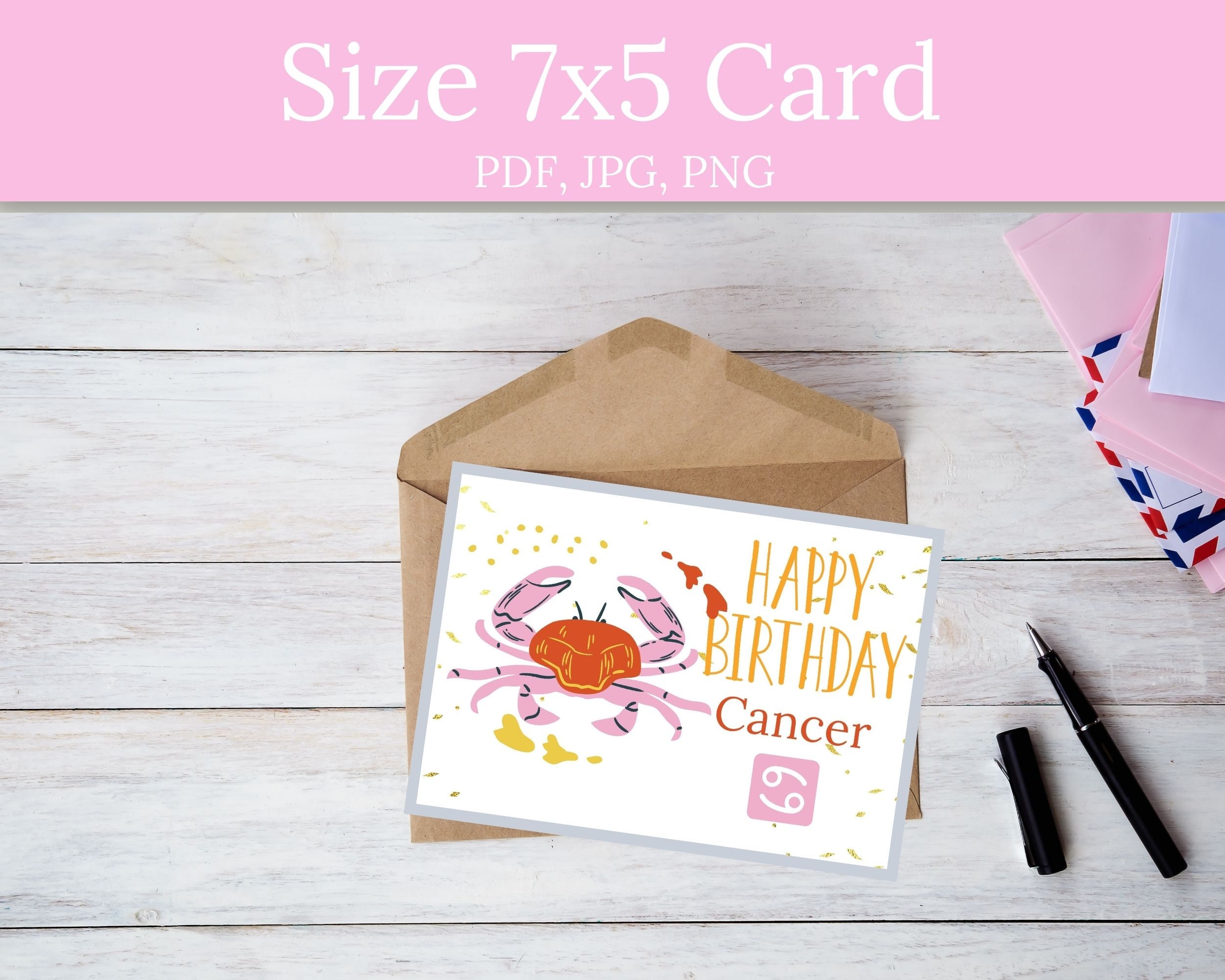 Simple Cancer Birthday Card Printable - Etsy