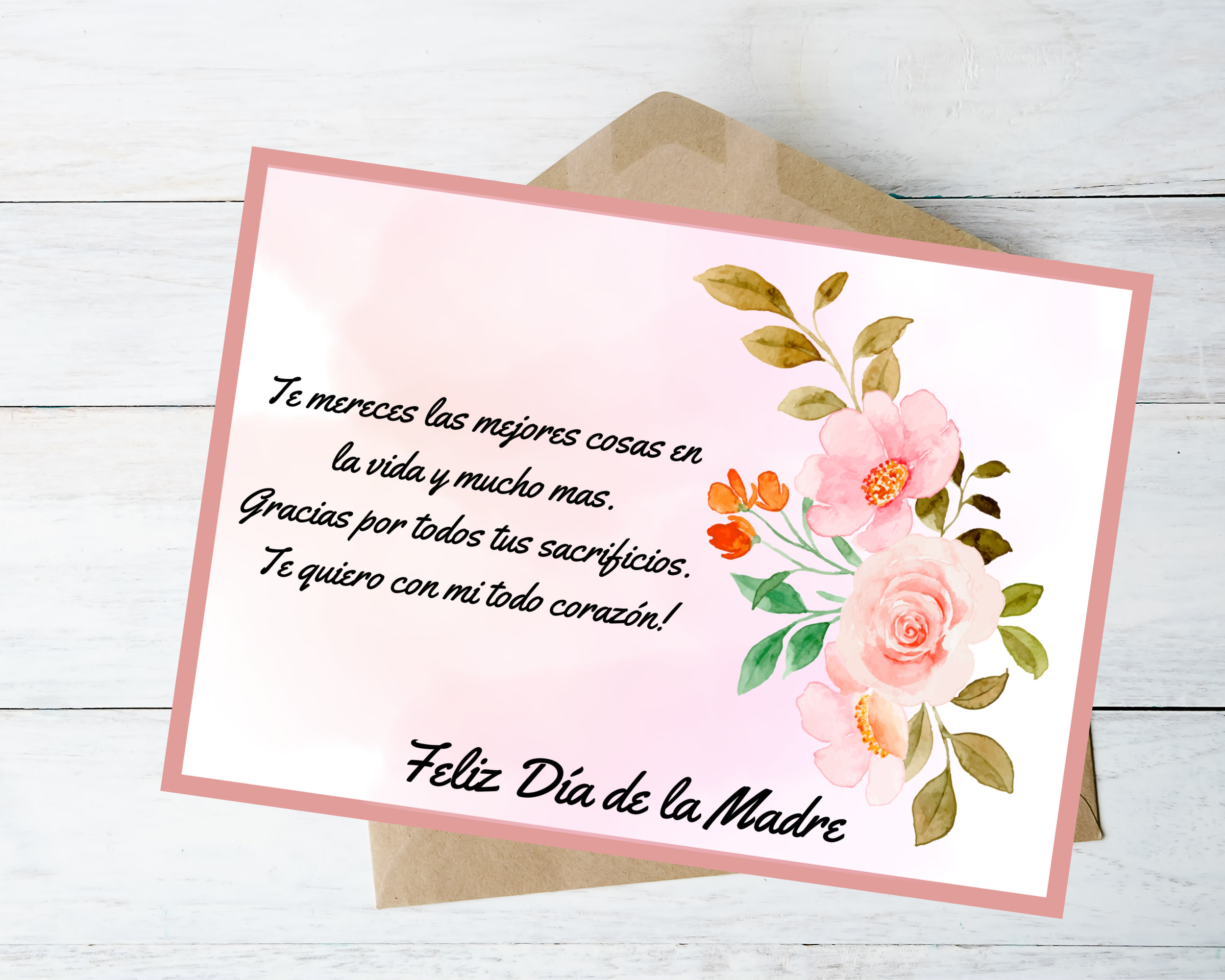 Felicidades Mami! Sentimental Spanish Happy Mother's Day Card Printable ...