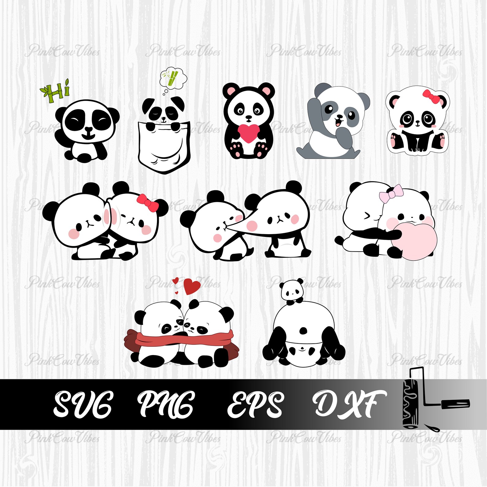 Cute Panda SVG Panda Svg Panda Love Svg Panda Heart Svg - Etsy