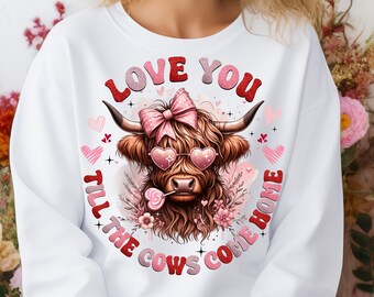Heifer Valentine Png, Highland Cow Valentine Png, Valentine Day Western ...