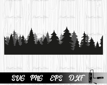 Forest Line SVG, Treeline Svg, Tree Svg, Tree Clipart Svg, Forest ...
