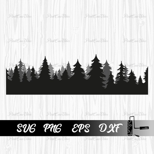 Tree Line Svg - Etsy