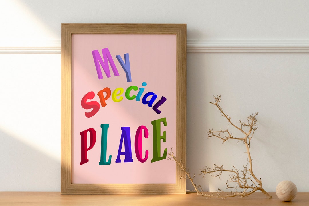 My Special Place Colorful Art Print Home Decor Modern - Etsy