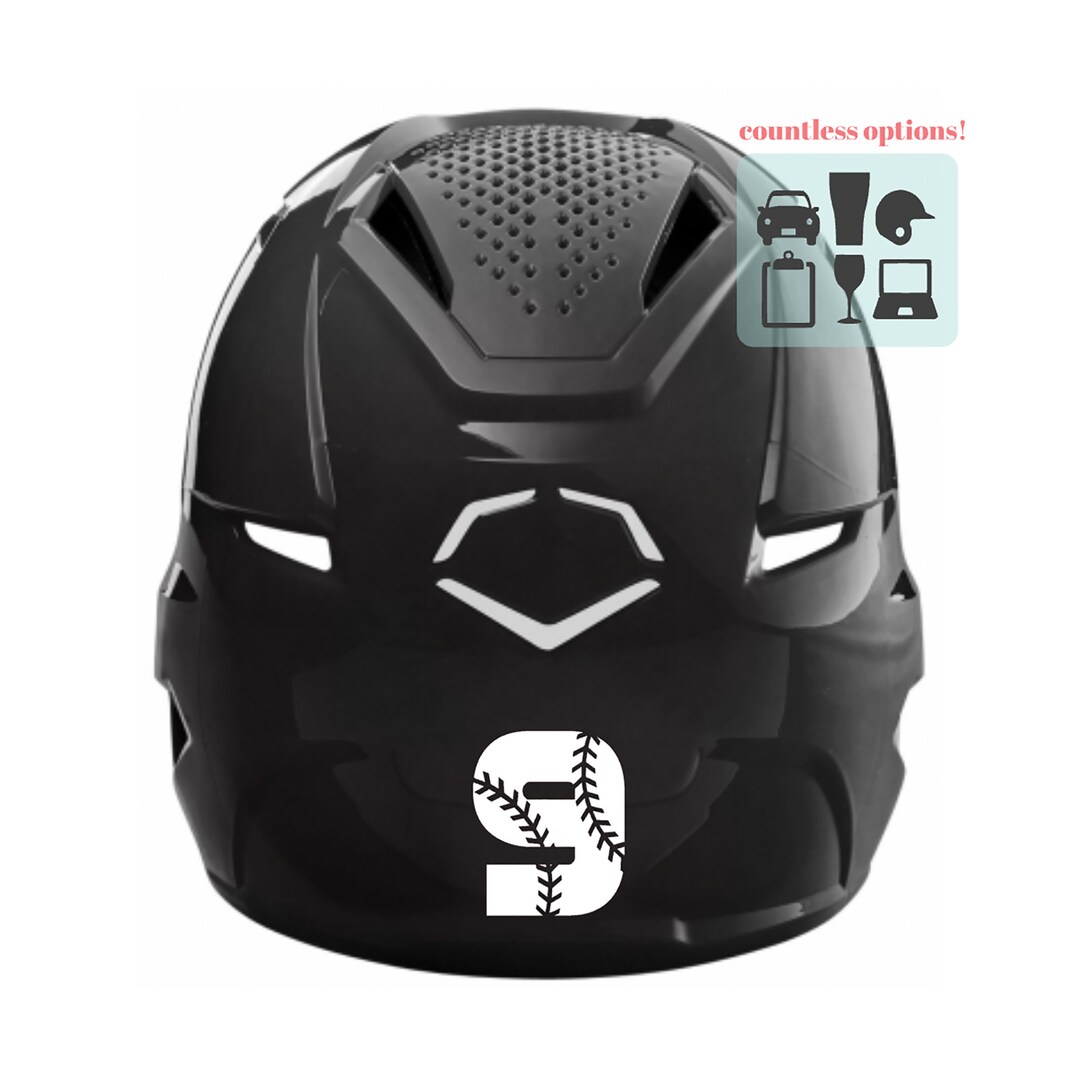 Baseball Number Seams Vinyl Decal / Baseball Helmet Decal / Baseball ...