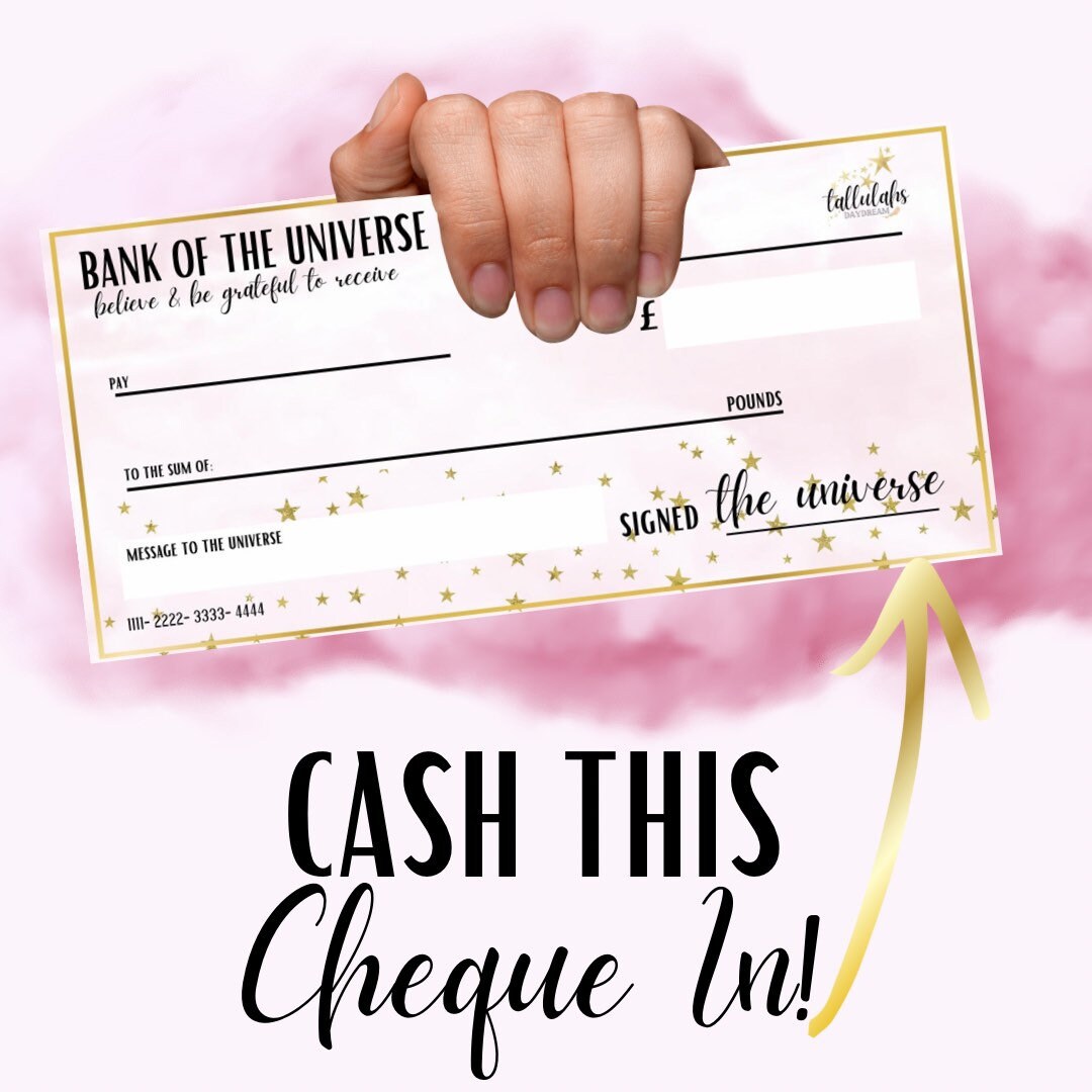 Universe Check Abundance Cheque Magic Cheque Magic Cheque - Etsy