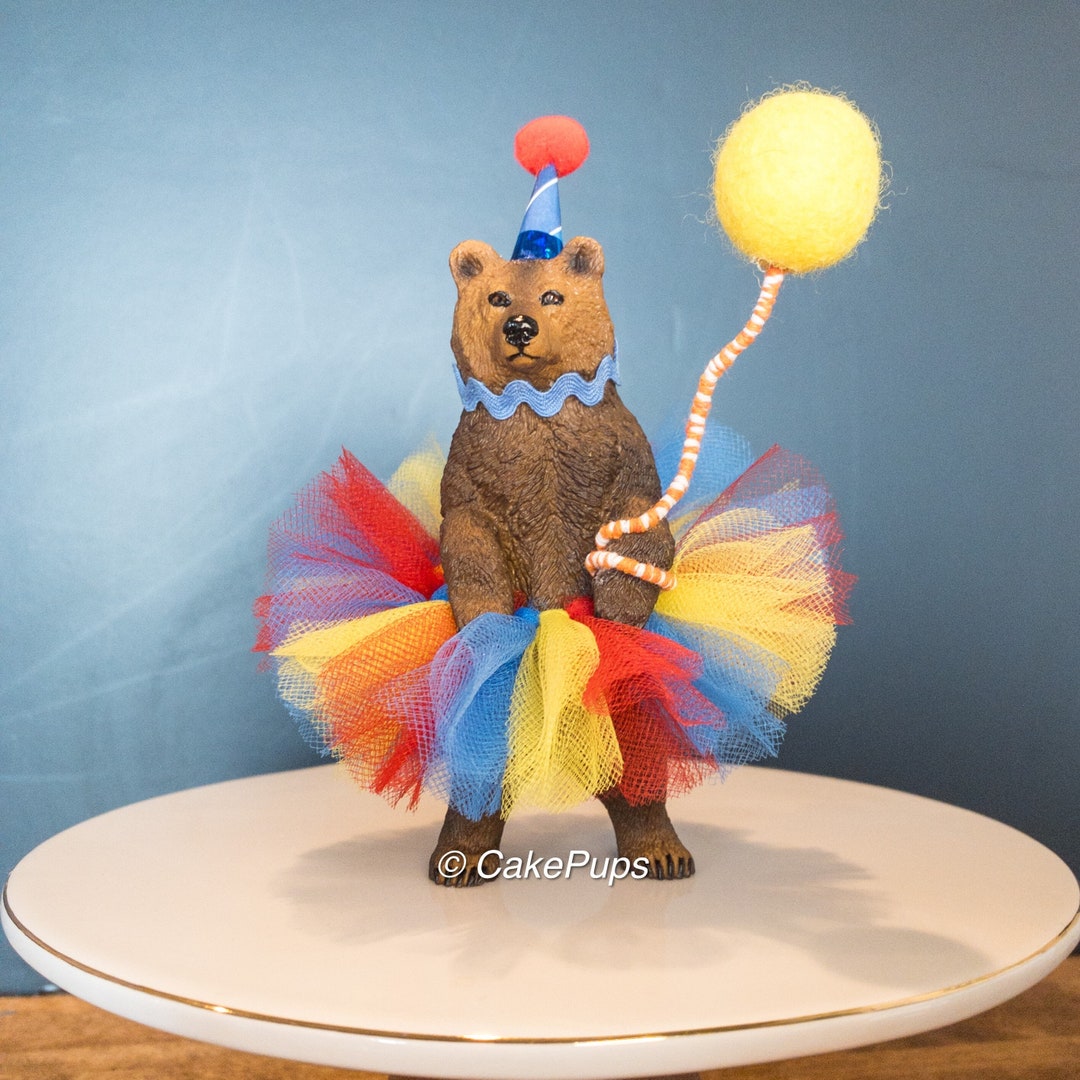 Grizzly Bear Cake Topper | Circus Theme | Figurines | Birthday Party ...
