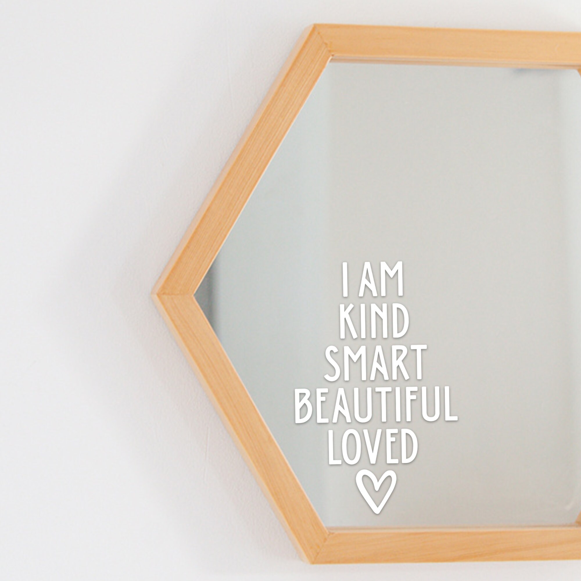 Positive Affirmation Mirror Sticker, Mirror Decal, Transfer Sticker ...