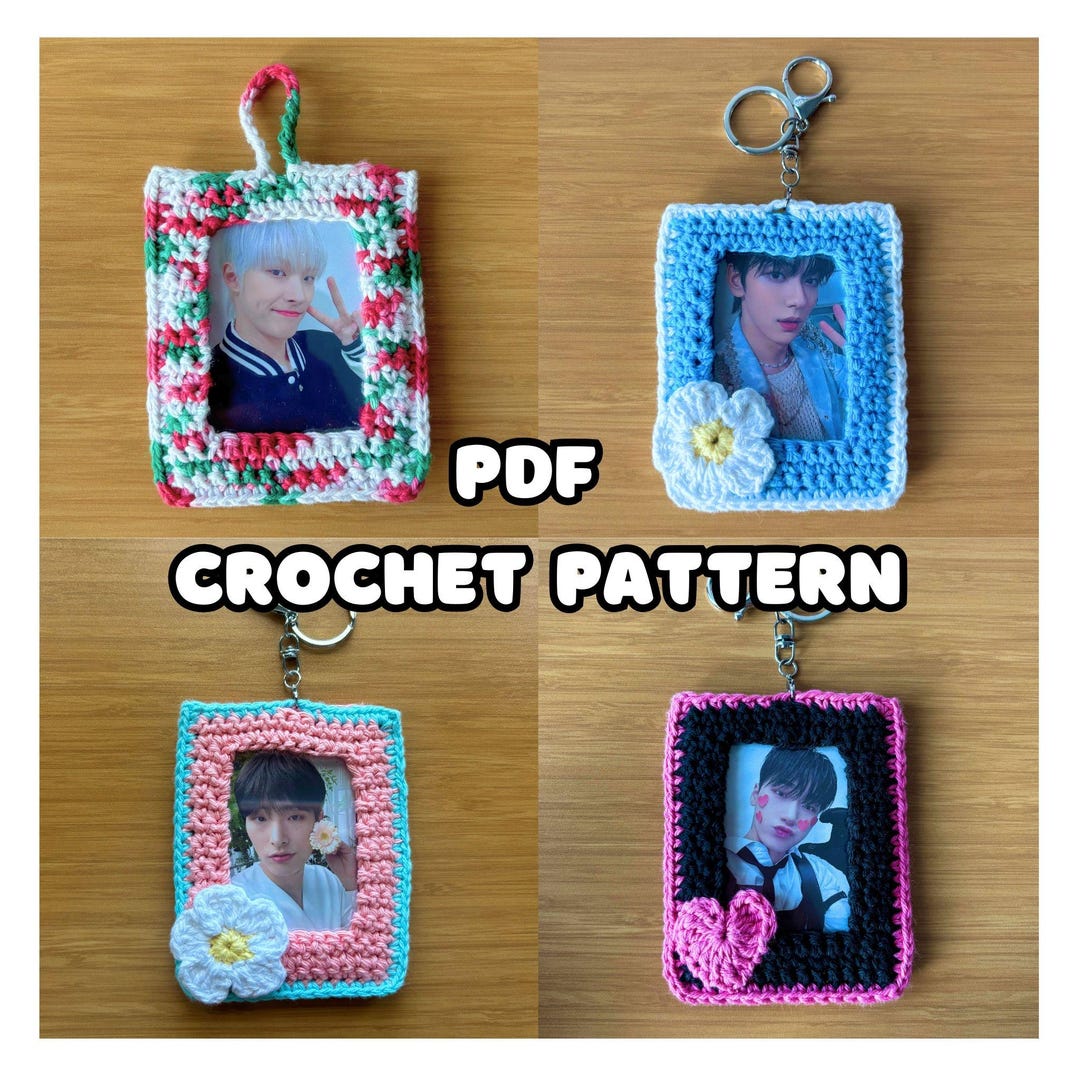 Crochet Pattern: No-sew Photocard Holders Downloadable PDF Instructions ...