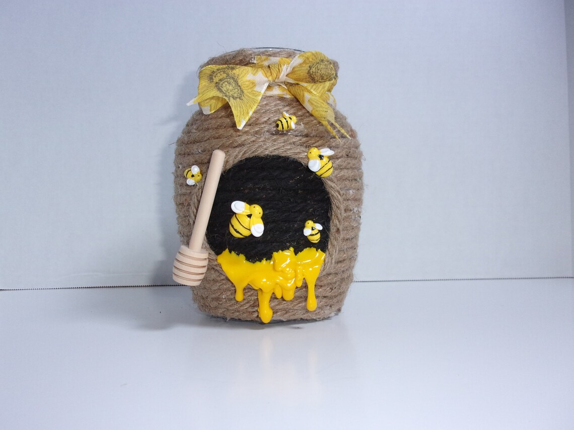 Hand Decorated Beehive Vase - Etsy