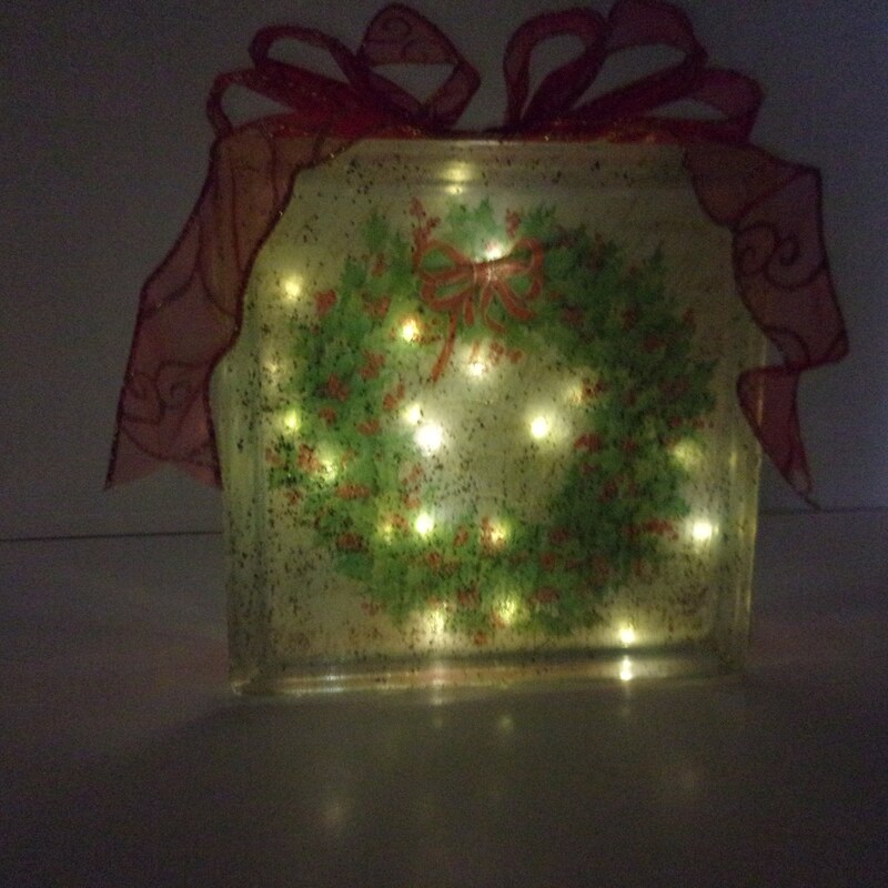 Lighted Glass Block - Etsy
