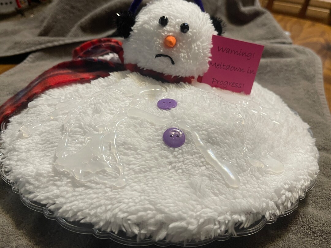 Warning Melting Snowman - Etsy