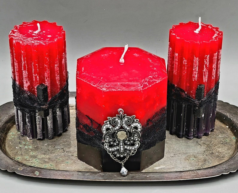Cursed Pillar Candle Set by Wickywonders - Etsy