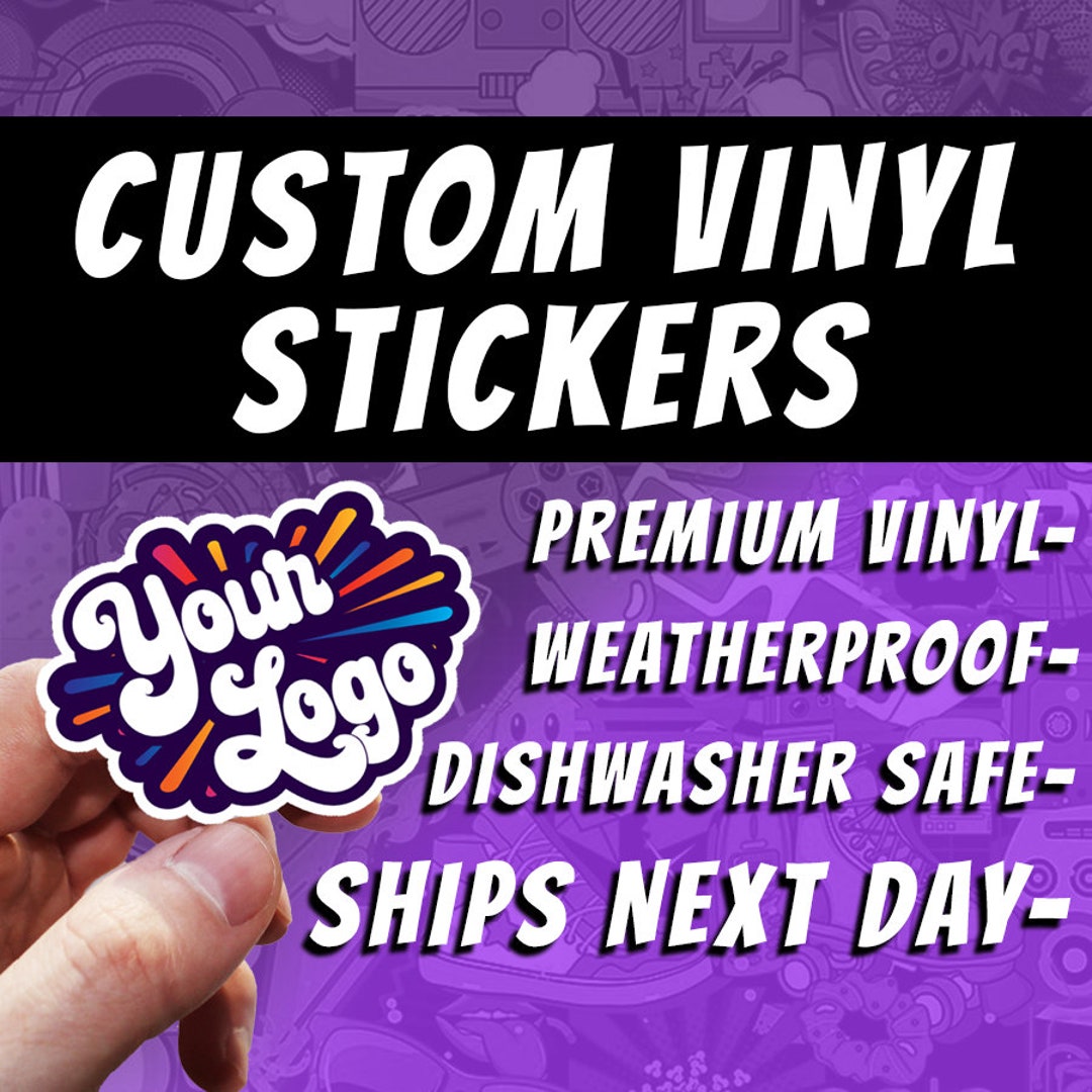 Custom Vinyl Stickers - Waterproof Die Cut Stickers - Gloss Vinyl ...