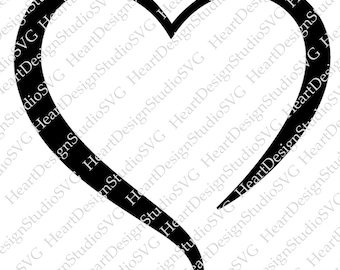 Open Heart Svg - Etsy