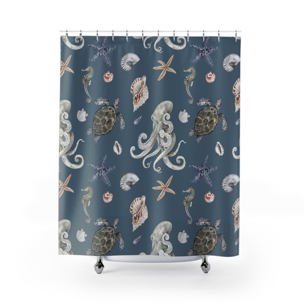 Sea Shell Shower Curtain - Etsy