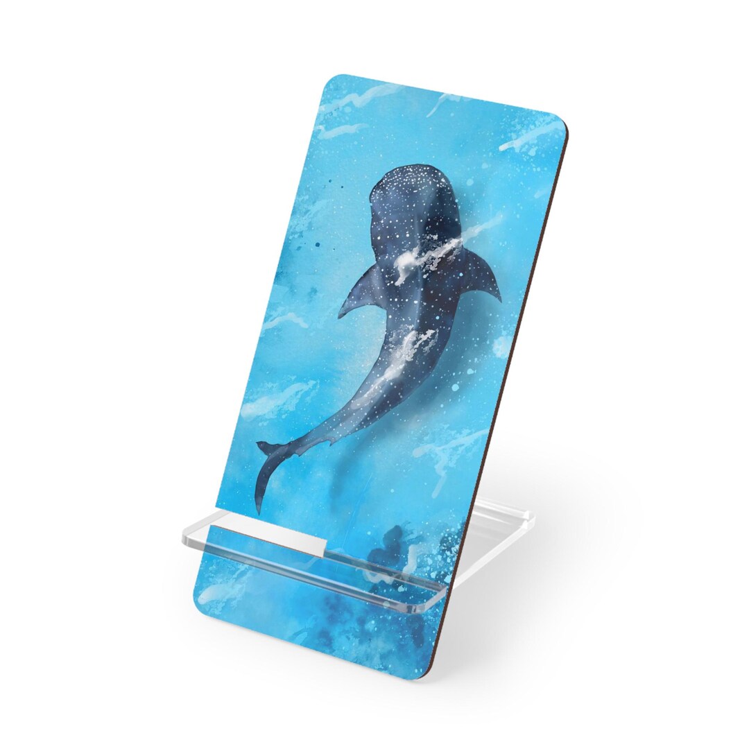 Whale Shark Art Phone Stand, Whale Shark Smartphone Holder, Ocean Theme ...
