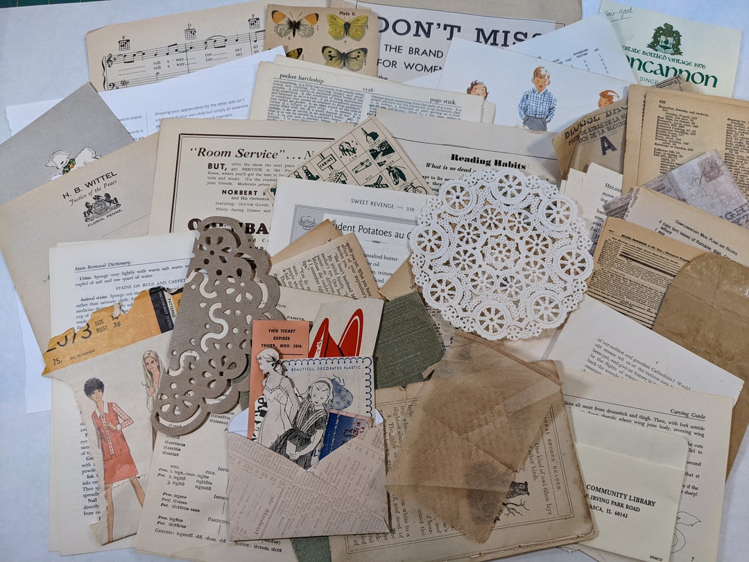 Vintage Ephemeral Paper Journaling Kit - Etsy