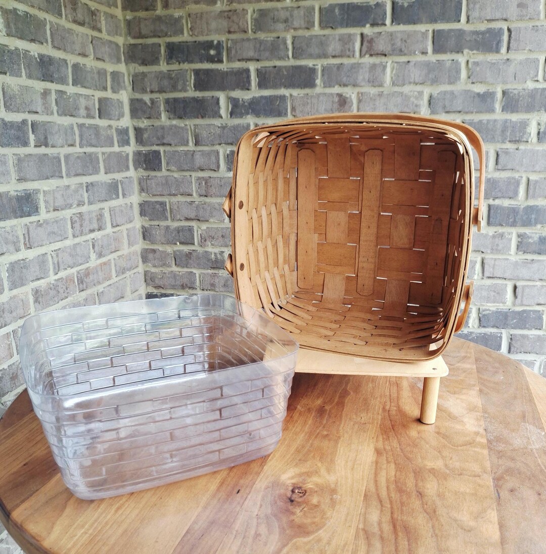 1995 Vintage Longaberger 12" X 12" Square Double Handled Basket ...
