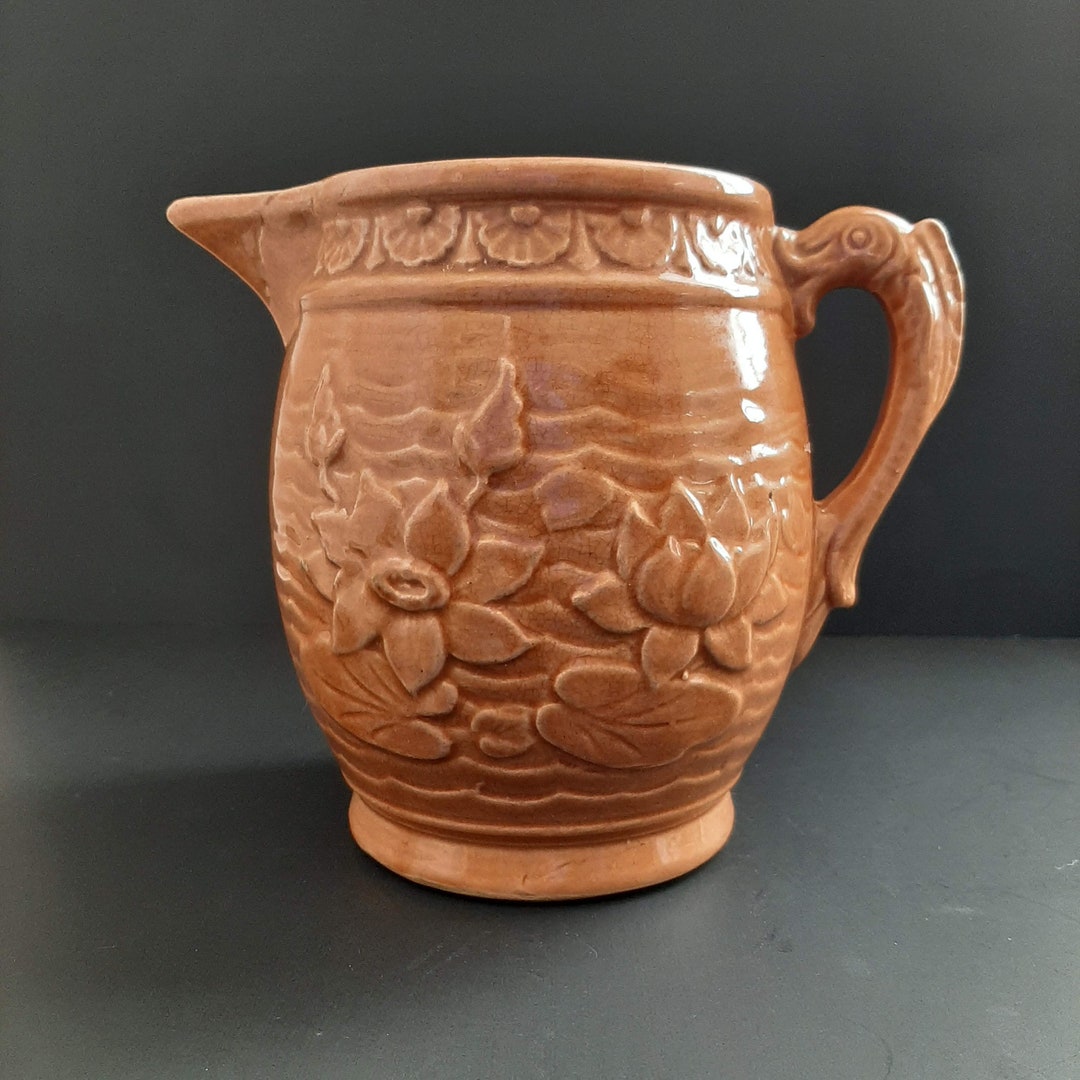1930s Mccoy Water Lily Fish Handle Pitcher - Etsy