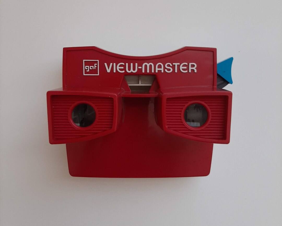 Vintage 1970s GAF View-master Red and White Blue Pull Handle - Etsy