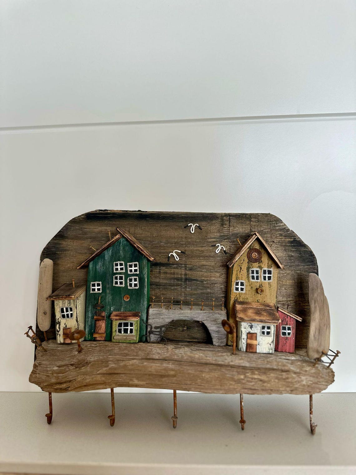 Rustic Miniature Town Decor - Handmade Driftwood Miniature Wooden ...