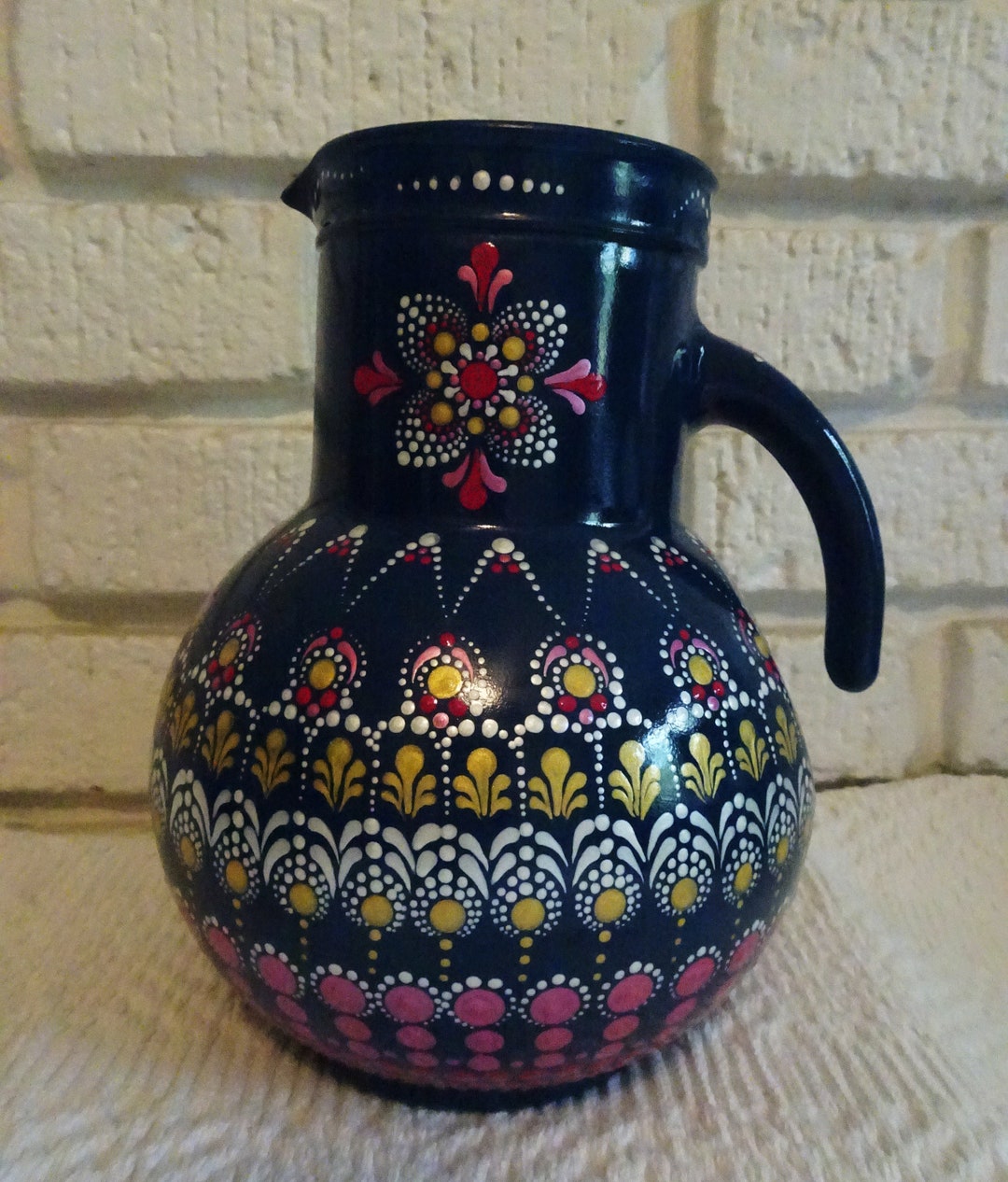 Blue Fat Pitcher - Etsy