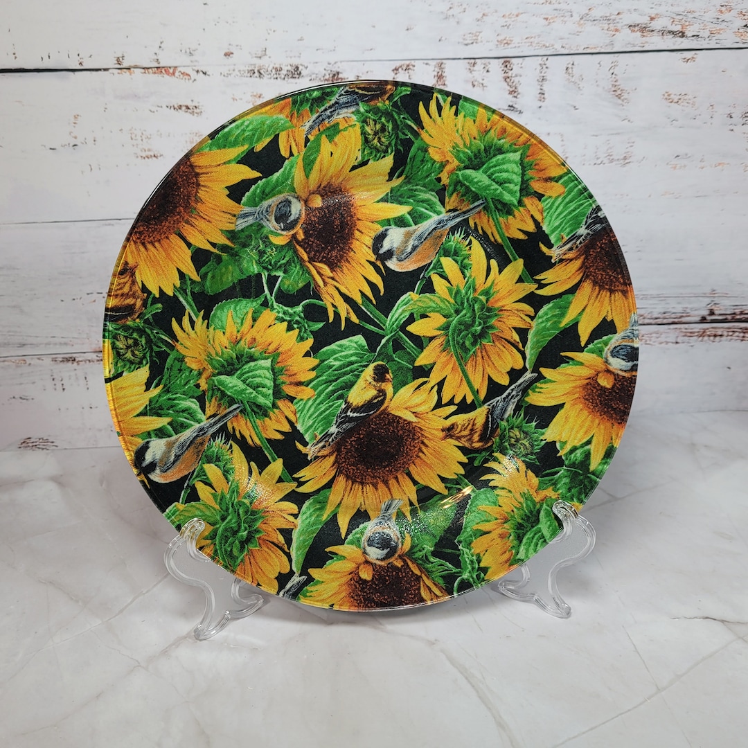 Bright Sunflower Decorative Plate - Etsy