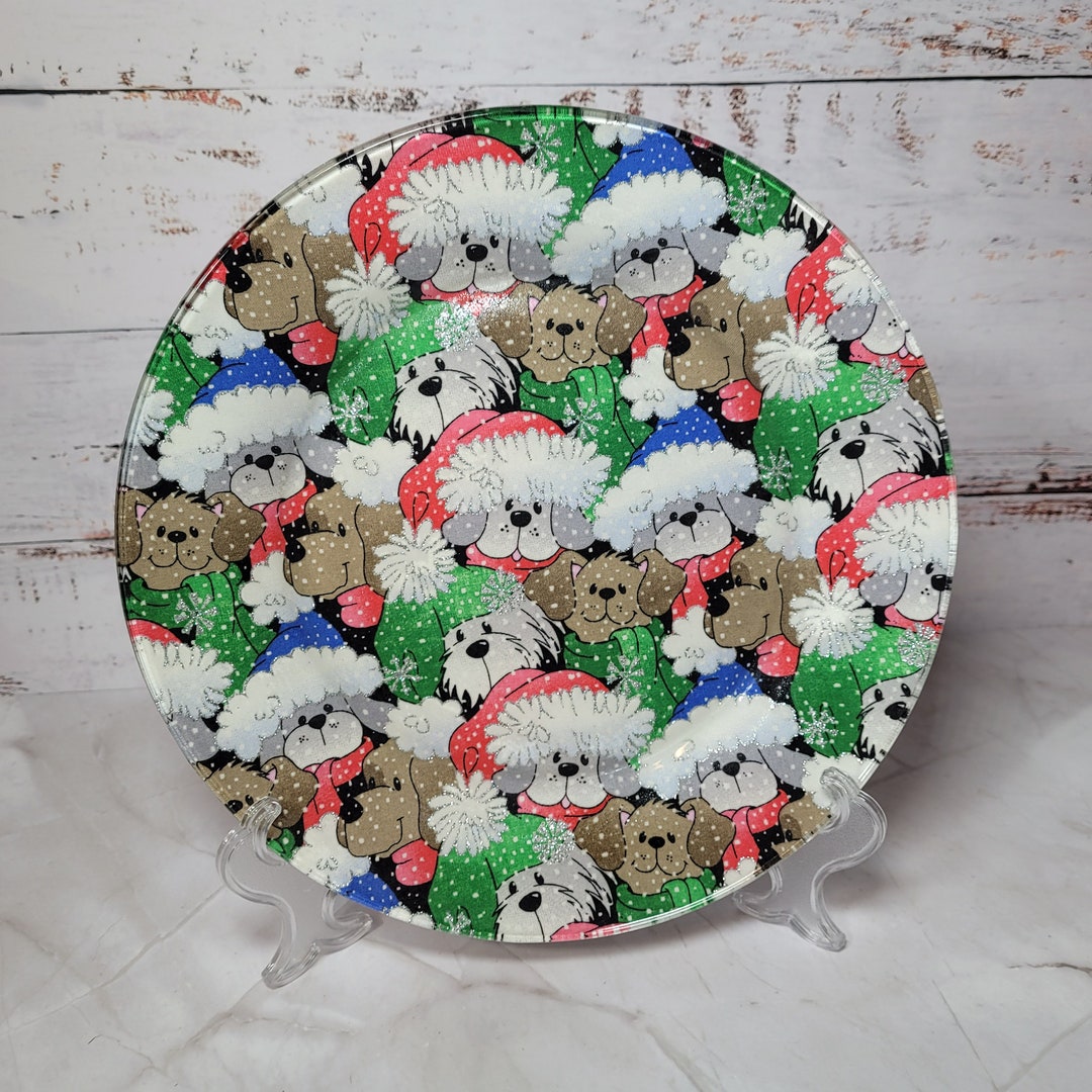 Christmas Puppies Decorative Plate - Etsy