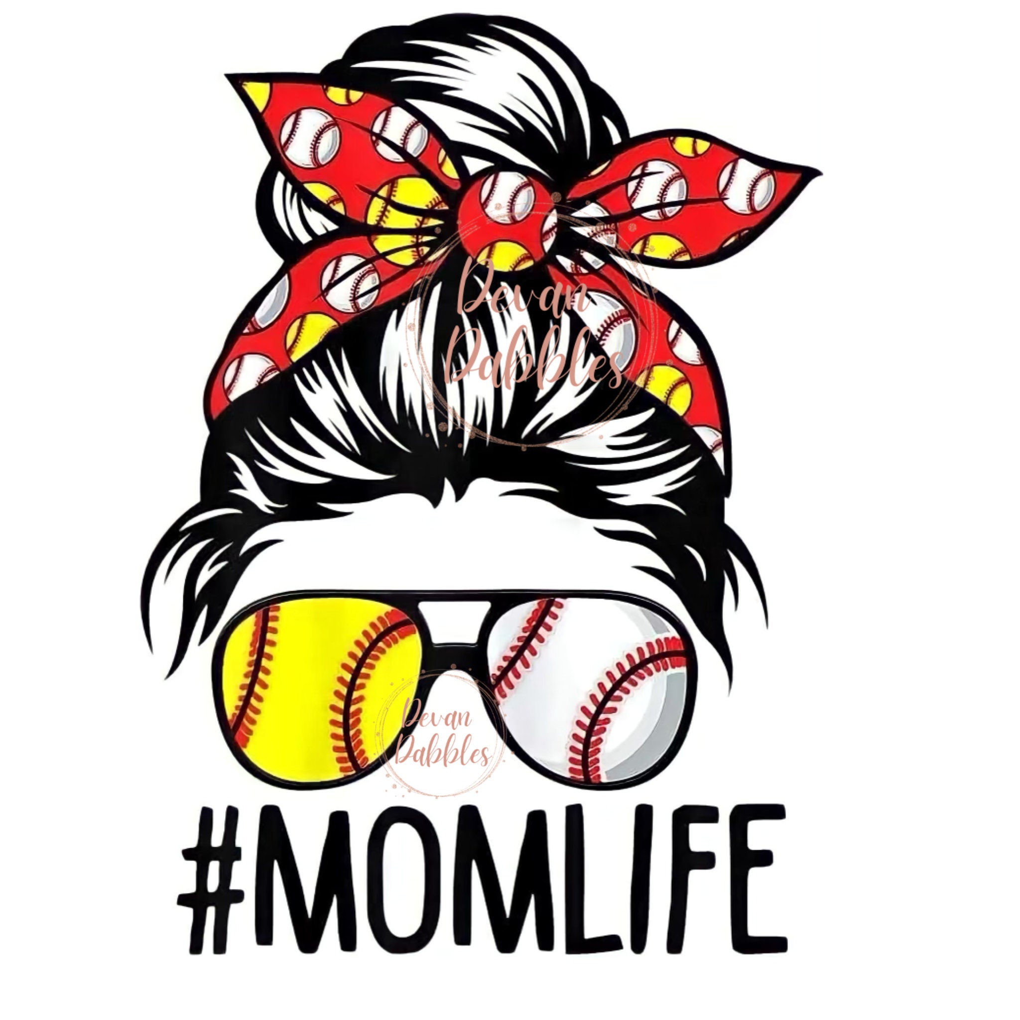 Baseball Softball Mom Life Png Etsy