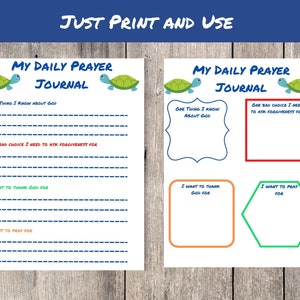 Kids Printable Prayer Journal, Perfect for Elementary and Preschool Age ...