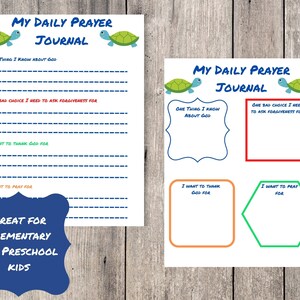 Kids Printable Prayer Journal, Perfect for Elementary and Preschool Age ...