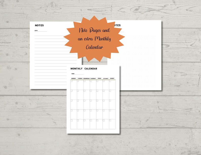 Meal Planner Bundle, Printable Daily, Weekly, Monthly Meal Planner ...
