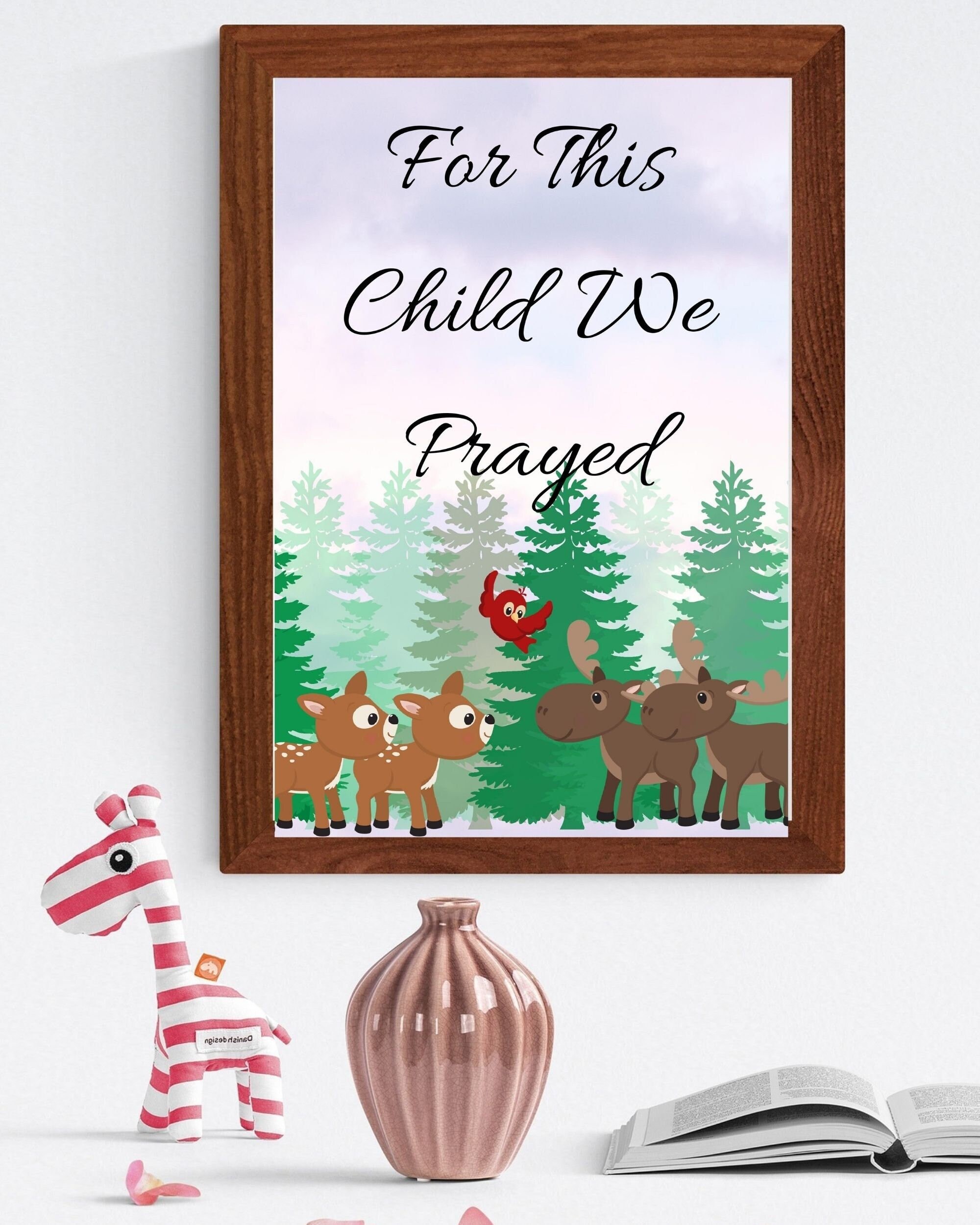 Woodland Critter Nursery Print, Christian Wall Art (PDF & JPEG) - Etsy
