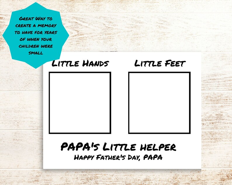 Papa's Little Helper Father's Day Craft, Printable Father's Day Craft ...