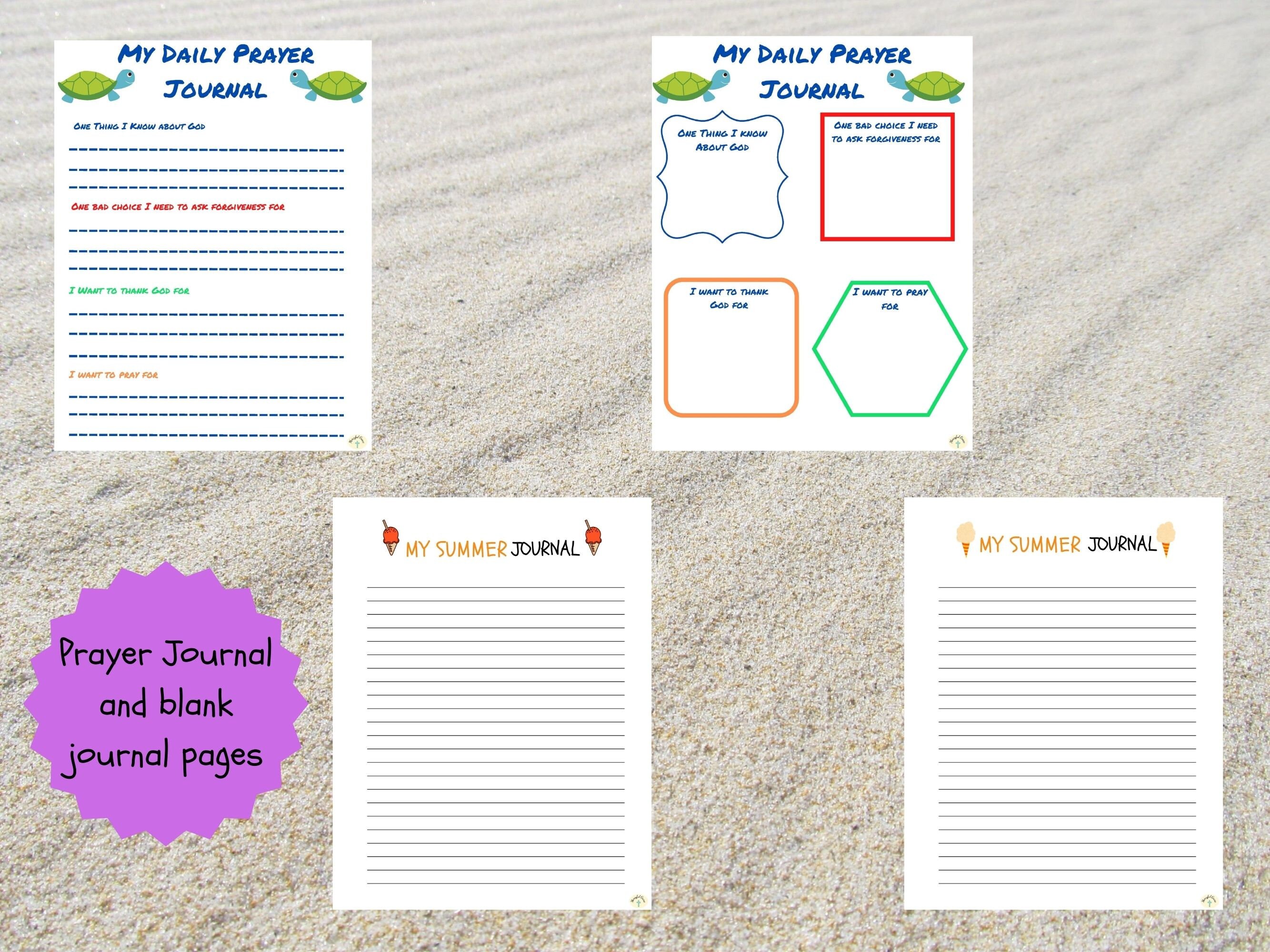 Kids Summer Planner, Printable Planner, Fitness Tracker, Prayer Journal ...