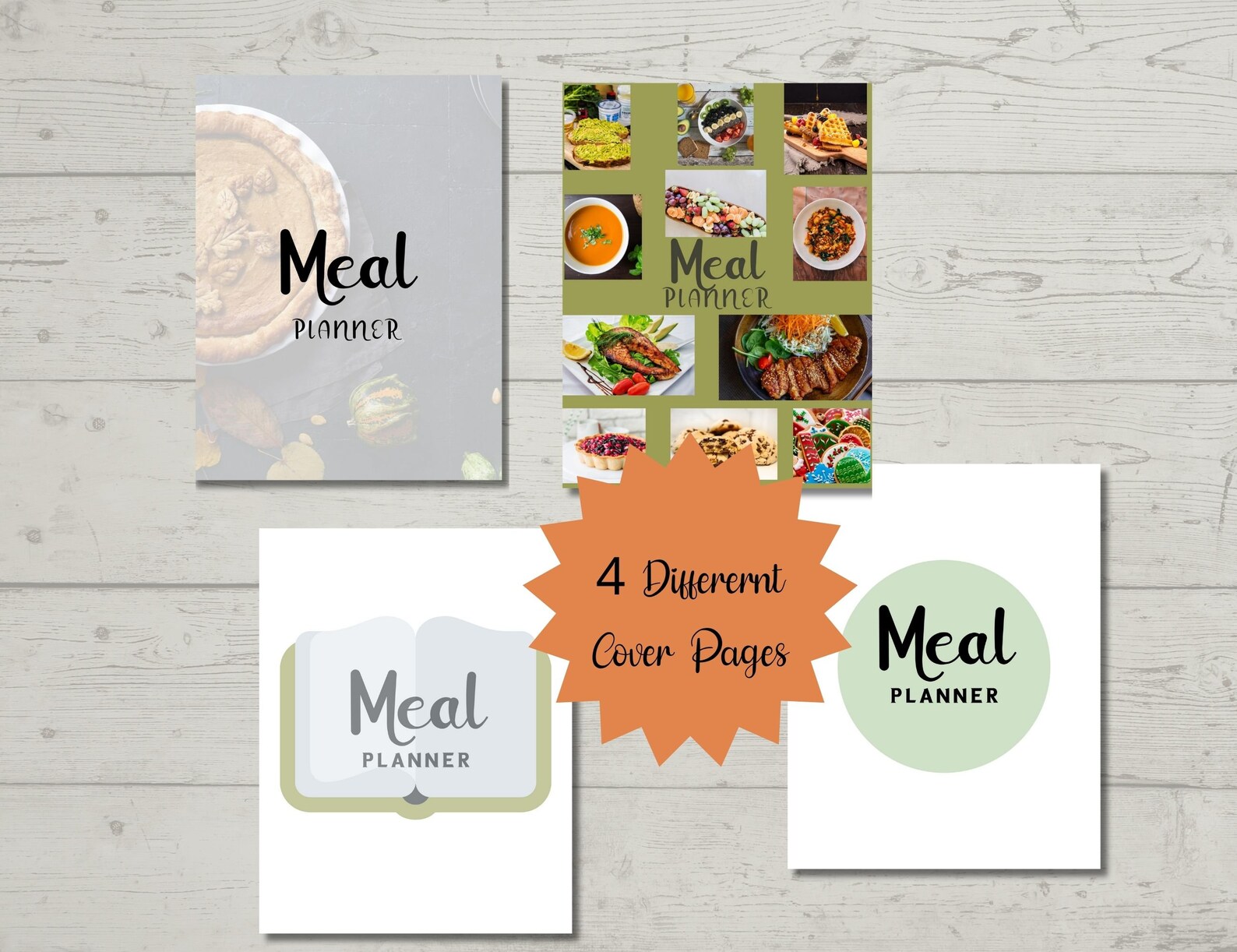 Meal Planner Bundle, Printable Daily, Weekly, Monthly Meal Planner ...